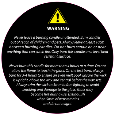 Candle Safety Labels | CLP Labels For Candles | Candle Shack UK