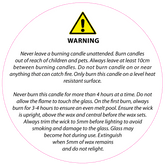 Candle Safety labels: General Product Safety Statements and Pictograms ...